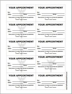 Patient Appointment Cards Templates | Download Samples