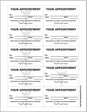 Patient Appointment Cards Templates | Download Samples