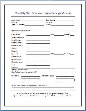 Disability Benefits Application Form Templates | Download