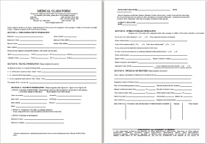 Disability Claim Form Template | Download Sample