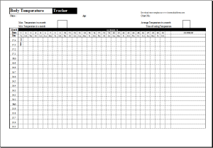 Body Temperature Tracker Template | Printable Medical Forms, Letters ...