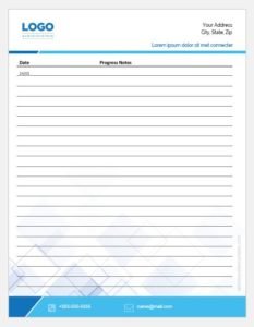 5 Nursing Progress Notes Templates for MS Word | Download