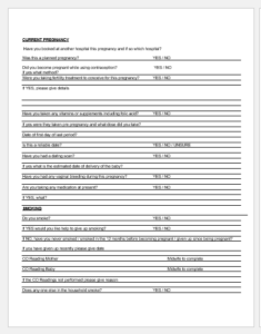 Antenatal Booking visit forms in Pregnancy | Download