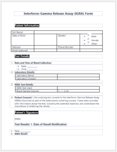 Printable Tuberculosis (TB) Test Forms | Download