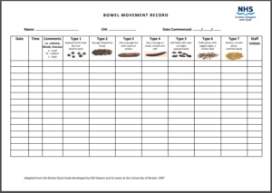 Bowel Movement Tracker PDF | MS Word | Download