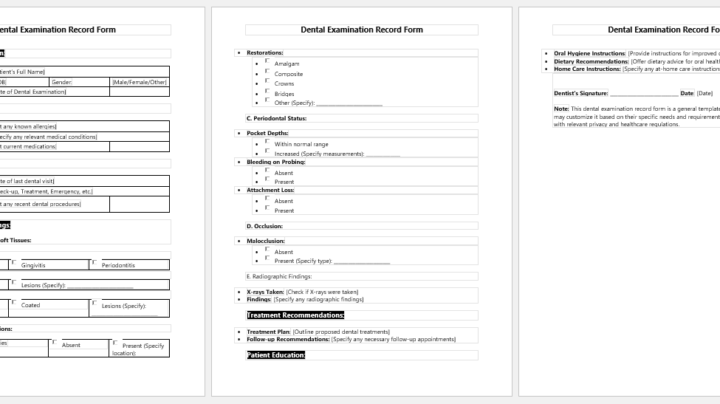 Mammogram Screening Form Templates | Download MS Word File