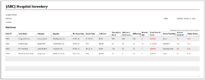Hospital Inventory Templates for Excel | Download Files