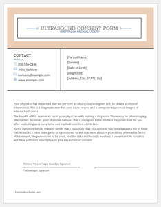 Ultrasound Consent Form Template for Word | Download