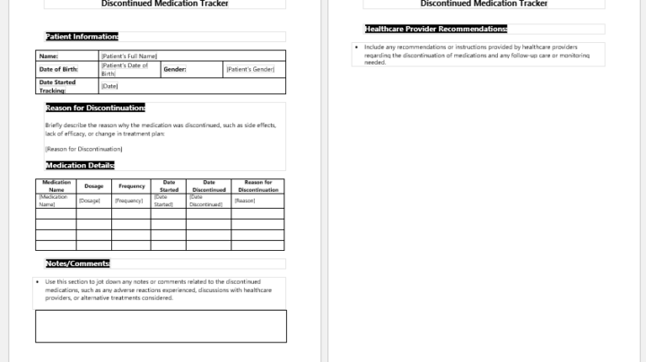 Wallet-Sized Medication Record Card | Download