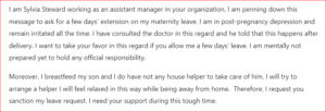 Maternity Leave Extension Request Letter Samples | Copy