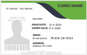 50+ Best Doctor Workplace ID Card Templates | Edit & Print