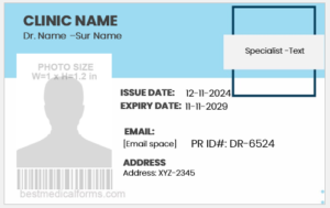 50+ Best Doctor Workplace ID Card Templates | Edit & Print