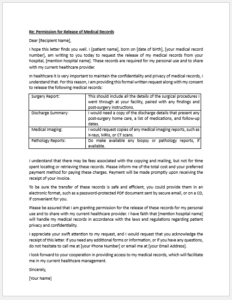 Medical Record Request Letter Samples | Download Files