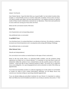 Medical Test Result Letter Samples | Download Letters