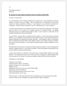 Doctor of Medicine Verification Letter | Download Samples