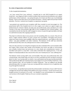 Patient Feedback Letter Samples | Copy/download Samples