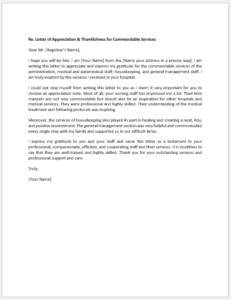 Patient Feedback Letter Samples | Copy/download Samples