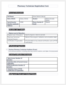 10+ Important Forms Commonly Used by Pharmacies | Download