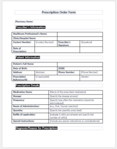 10+ Important Forms Commonly Used by Pharmacies | Download