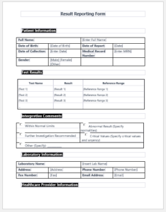 12 Forms used in Disease Testing or Diagnostic Laboratories