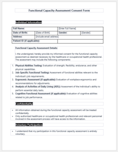 Assessment Consent Form Templates for Word | Download Files