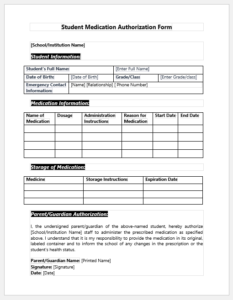 25 Medical Forms Commonly Used by/for Students | Download
