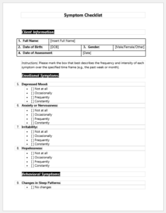 10 Common Forms Used for Mental Health Assessment | Download