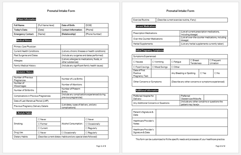 500+ Medical Forms for MS Word | Printable Medical Forms, Letters & Sheets