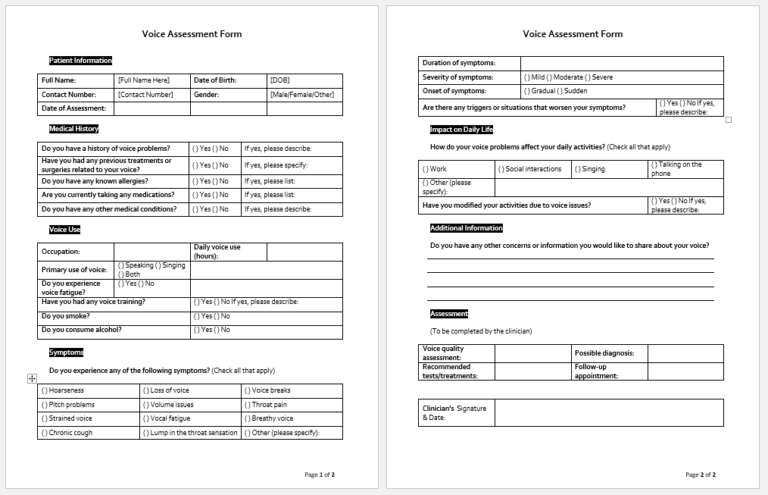 500+ Medical Forms for MS Word | Printable Medical Forms, Letters & Sheets
