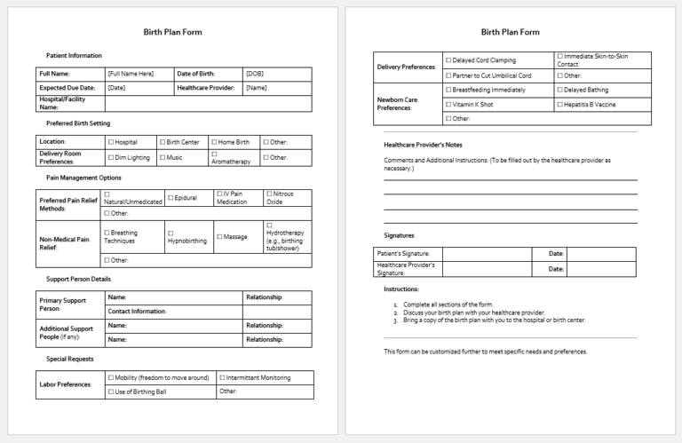 500+ Medical Forms for MS Word | Printable Medical Forms, Letters & Sheets