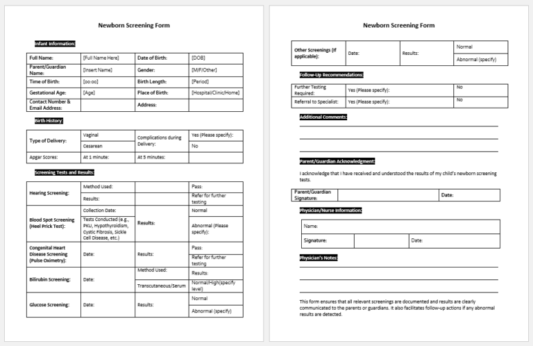 500+ Medical Forms for MS Word | Printable Medical Forms, Letters & Sheets