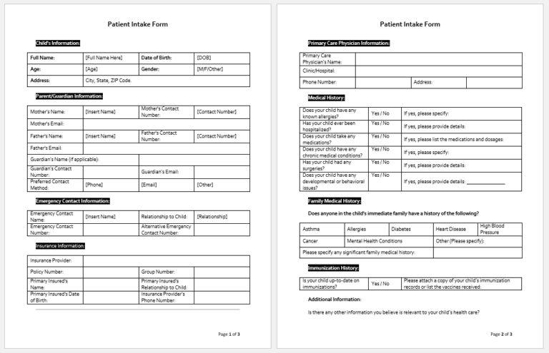 500+ Medical Forms for MS Word | Printable Medical Forms, Letters & Sheets
